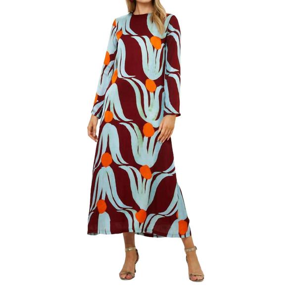 Oliphant | Dresses | New Oliphant Long Sleeve Shift Maxi Dress In Tulip ...
